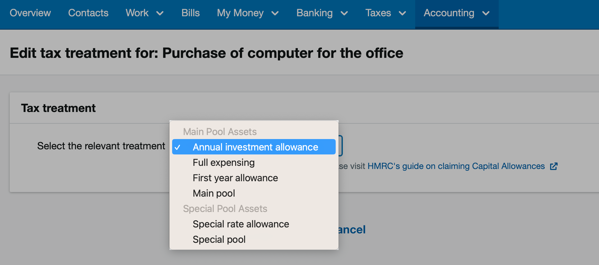 How to use FreeAgent’s capital allowances calculation – FreeAgent