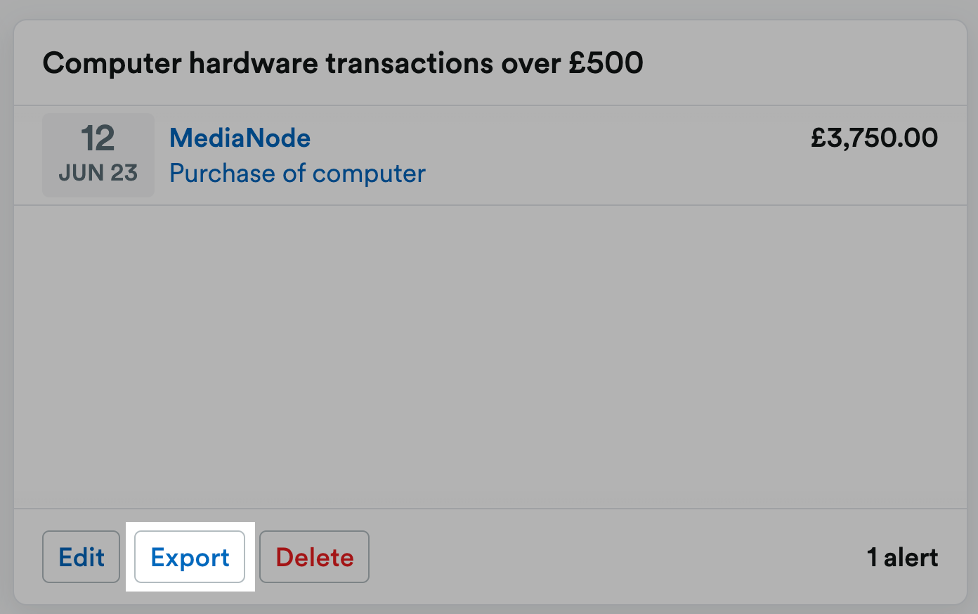 Create alert rules – FreeAgent