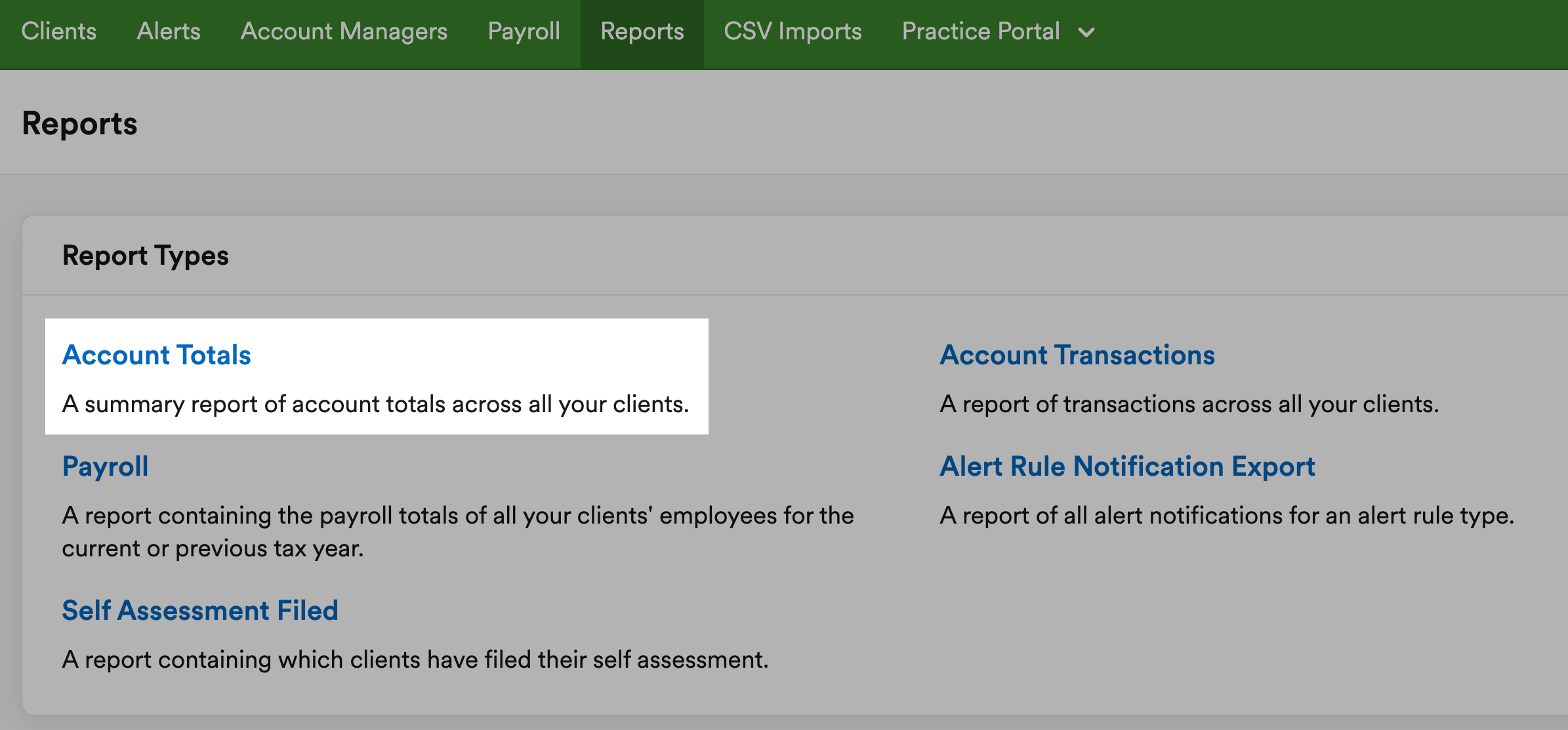 Export an account totals report – FreeAgent