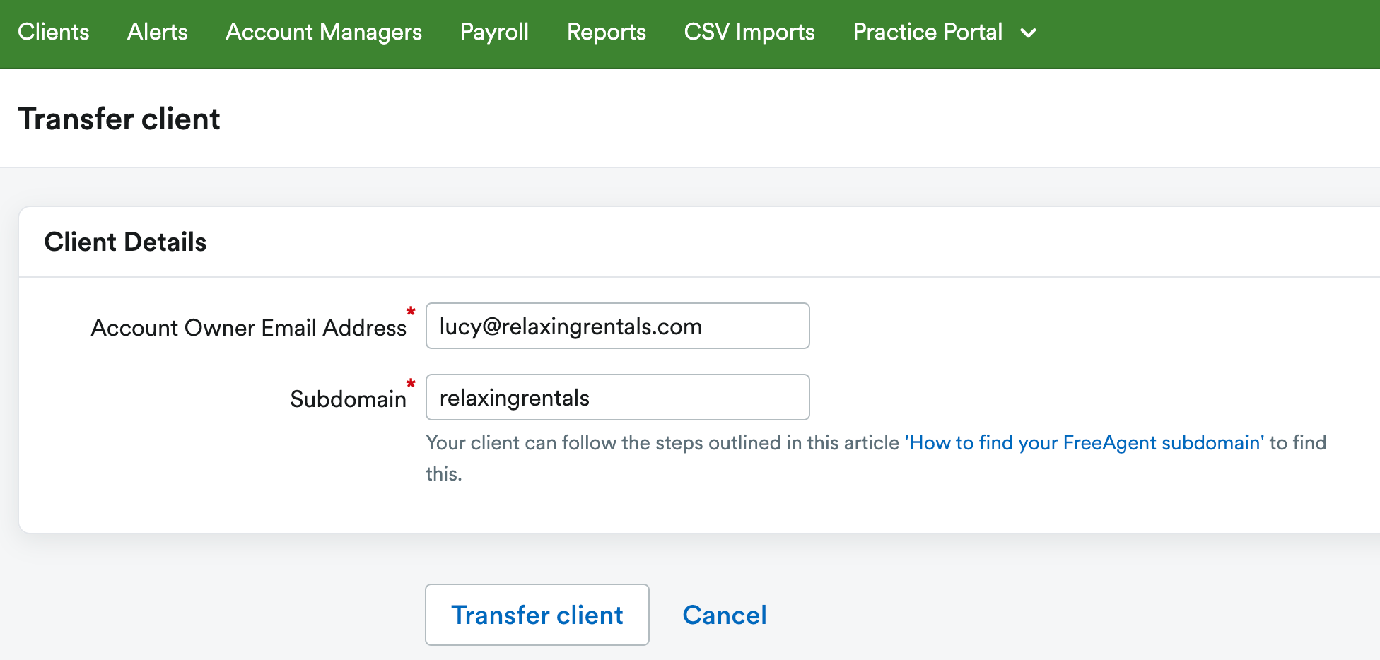 Add an existing FreeAgent account to your Practice Dashboard – FreeAgent