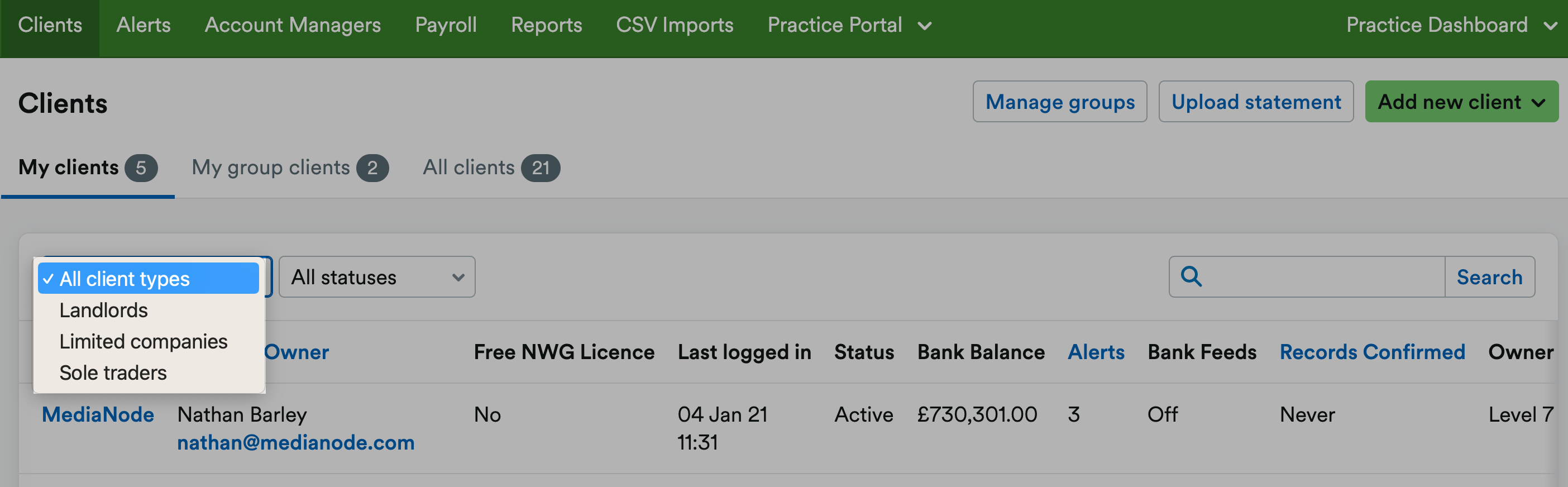 Access or view a client’s account – FreeAgent
