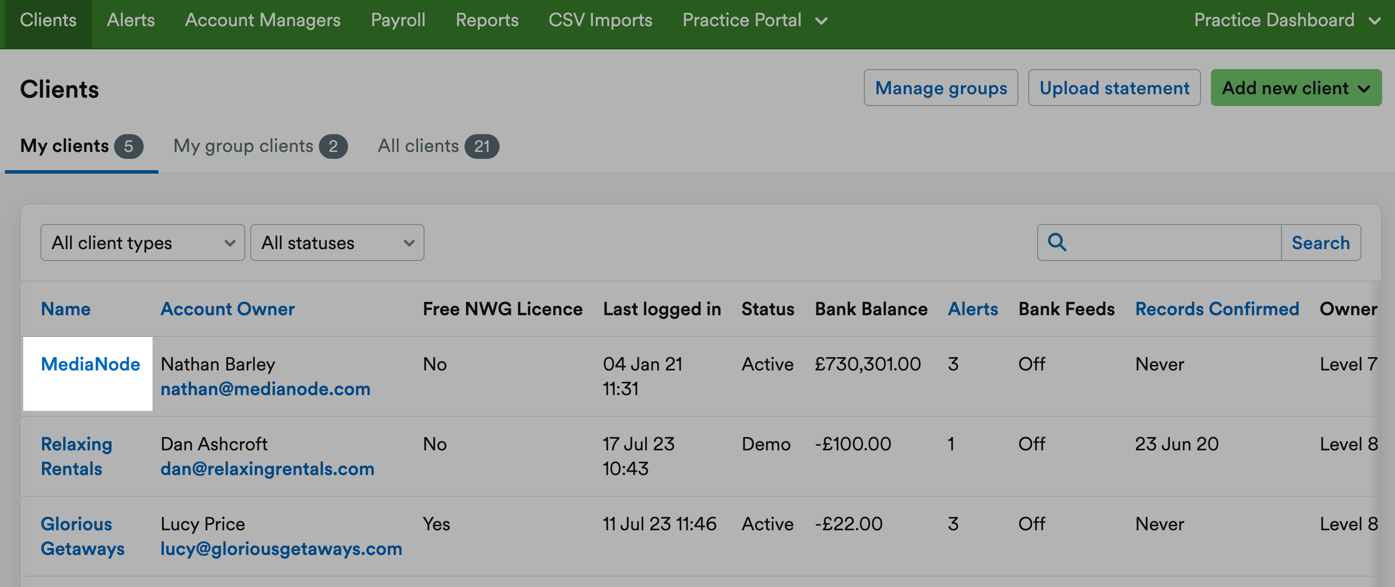 Access or view a client’s account – FreeAgent
