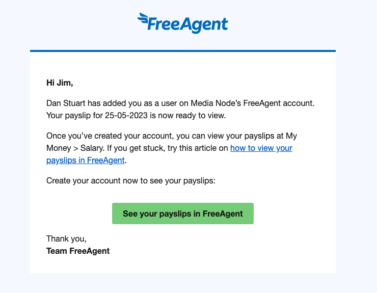 How to email payslip notifications – FreeAgent