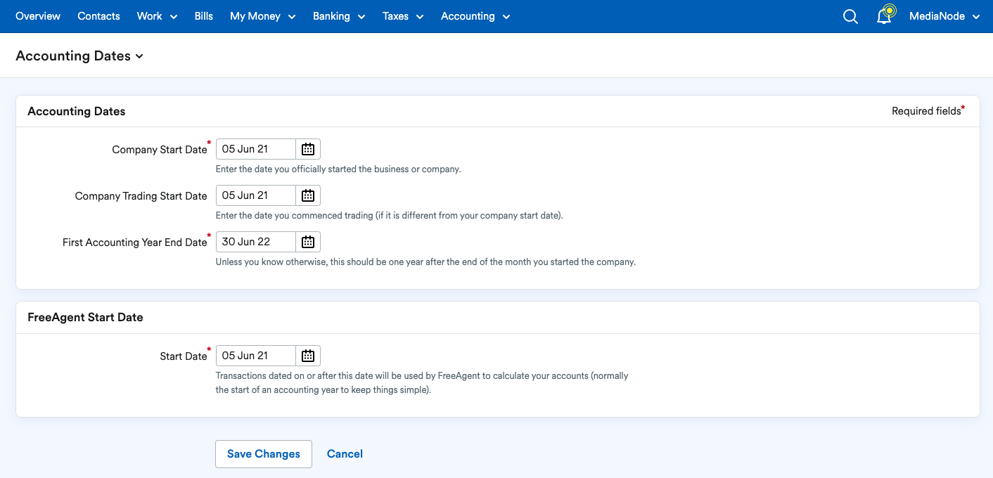 Accounting dates in FreeAgent – FreeAgent