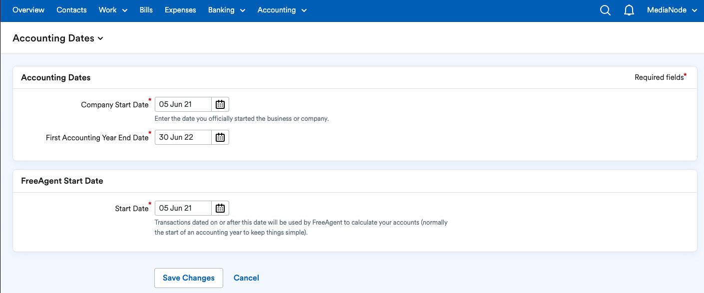 Accounting dates in FreeAgent – FreeAgent