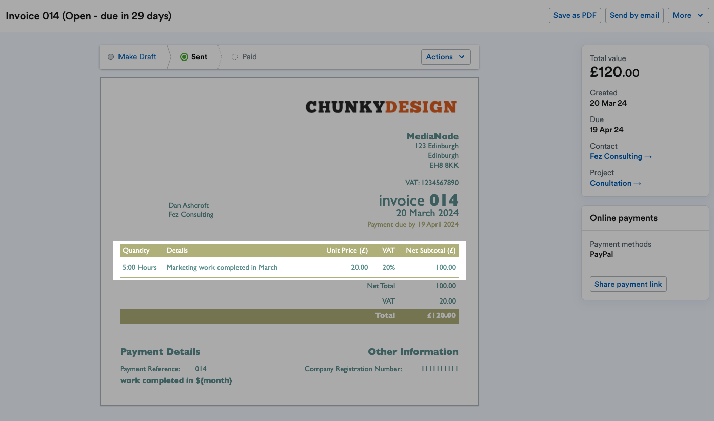 Add date variables to a recurring invoice profile – FreeAgent