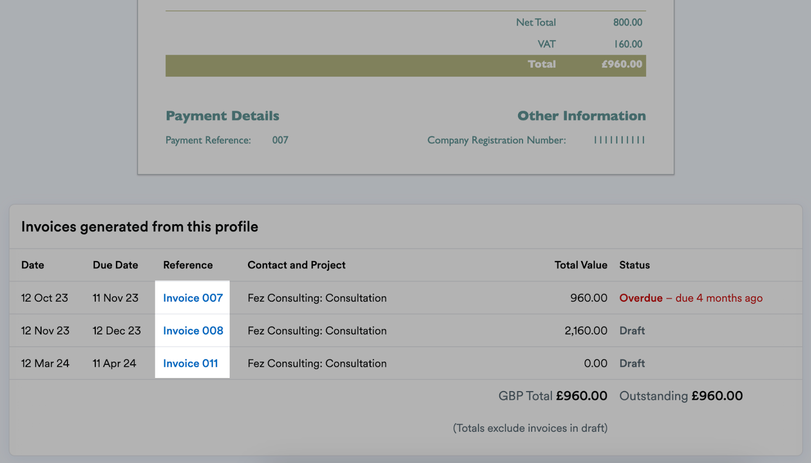 Edit a recurring invoice profile or an invoice in a recurring series – FreeAgent