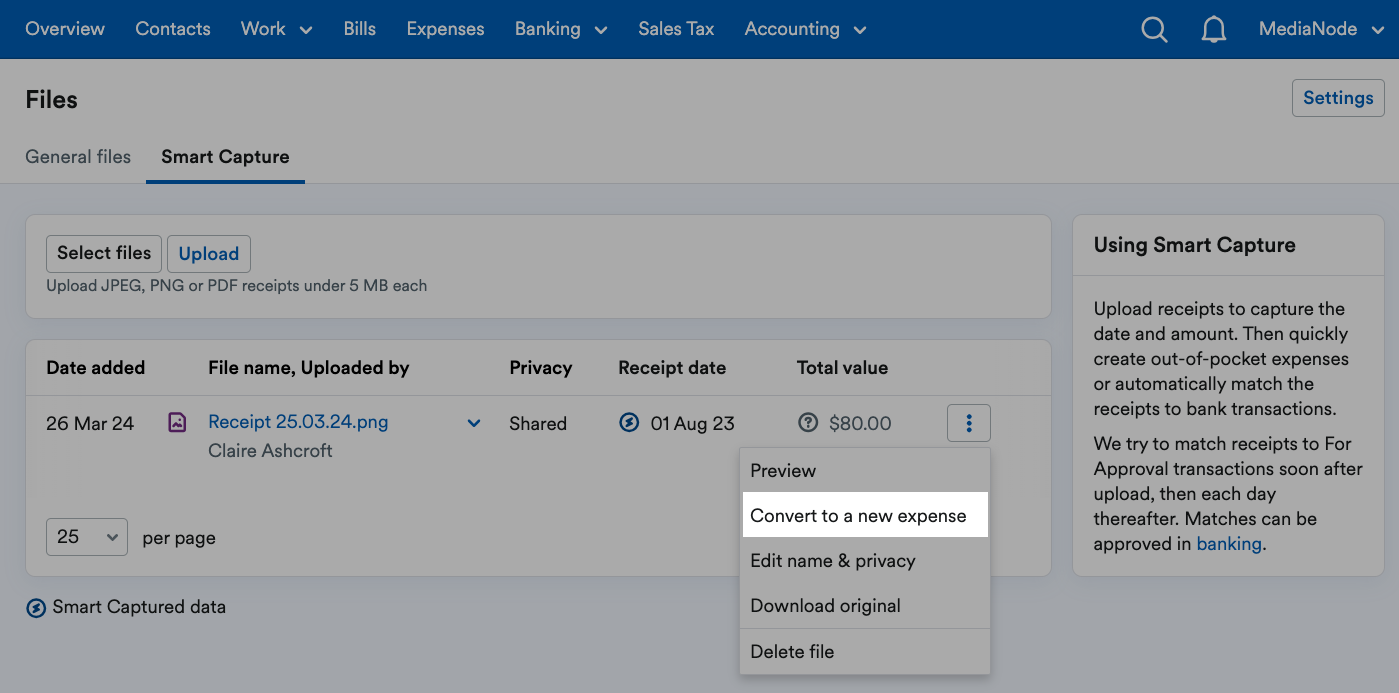 Add an out-of-pocket expense – FreeAgent