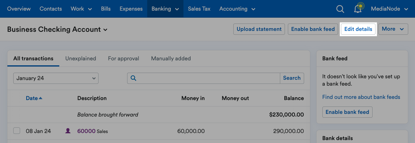 Display your IBAN and BIC numbers on an invoice – FreeAgent