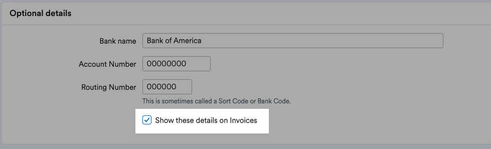 Display your IBAN and BIC numbers on an invoice – FreeAgent
