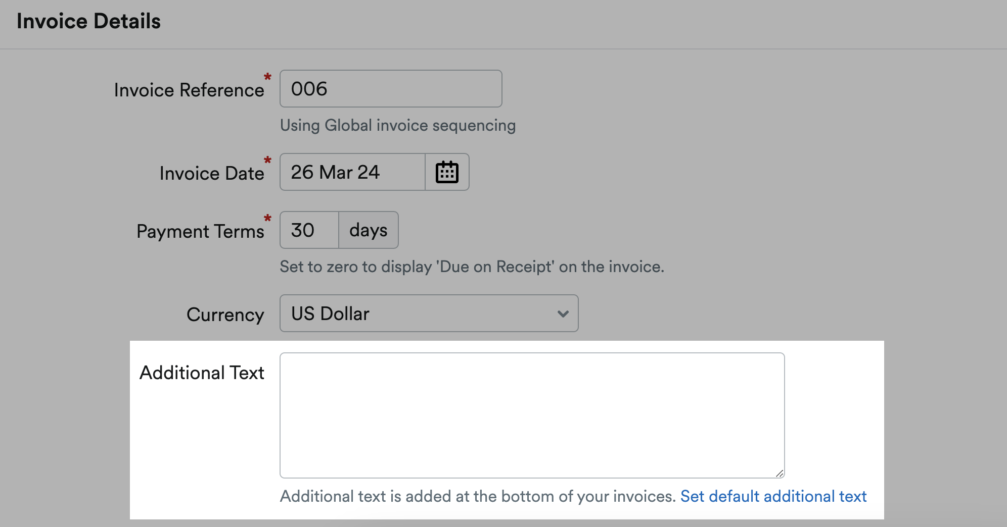 Create a new invoice – FreeAgent