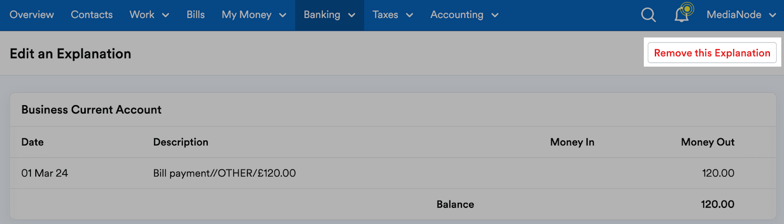 Remove a Payit payment reference from a bill – FreeAgent