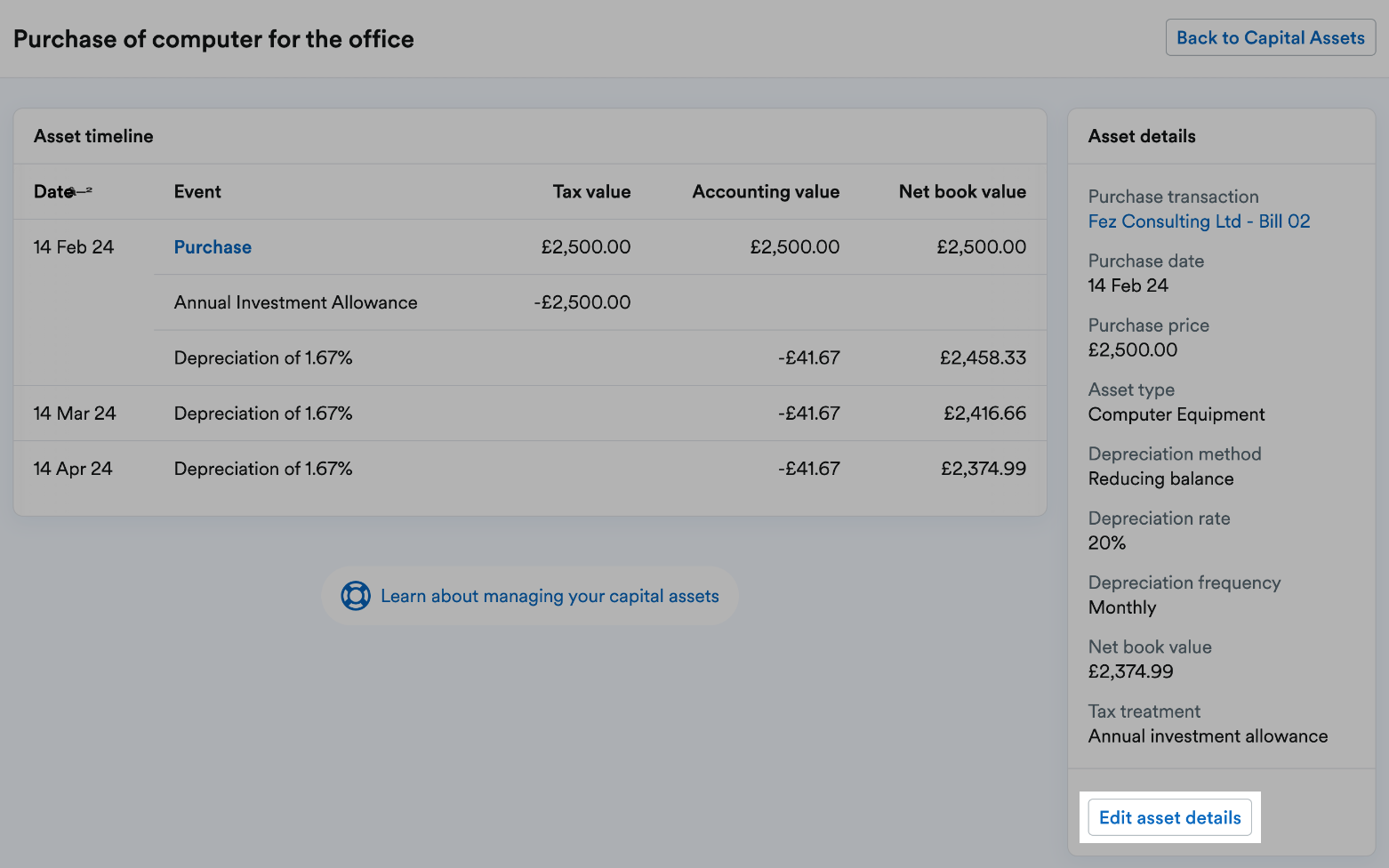 How to use FreeAgent’s capital allowances calculation – FreeAgent