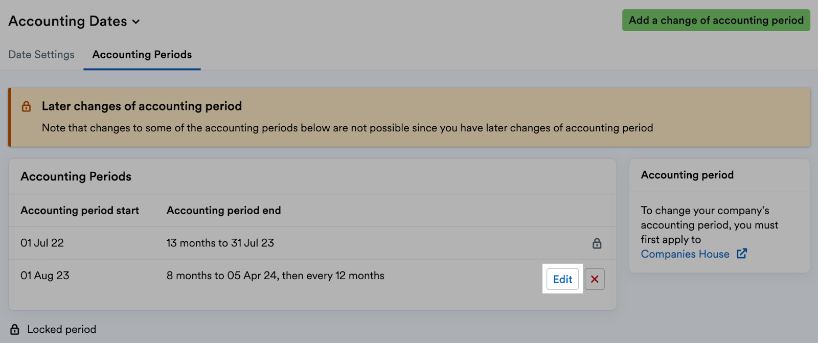 Change your accounting year-end date – FreeAgent