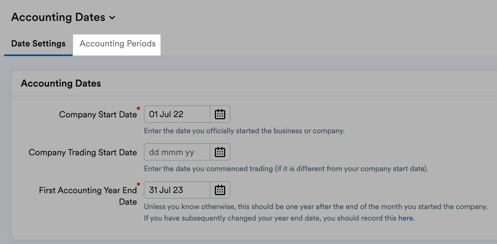 Change your accounting year-end date – FreeAgent