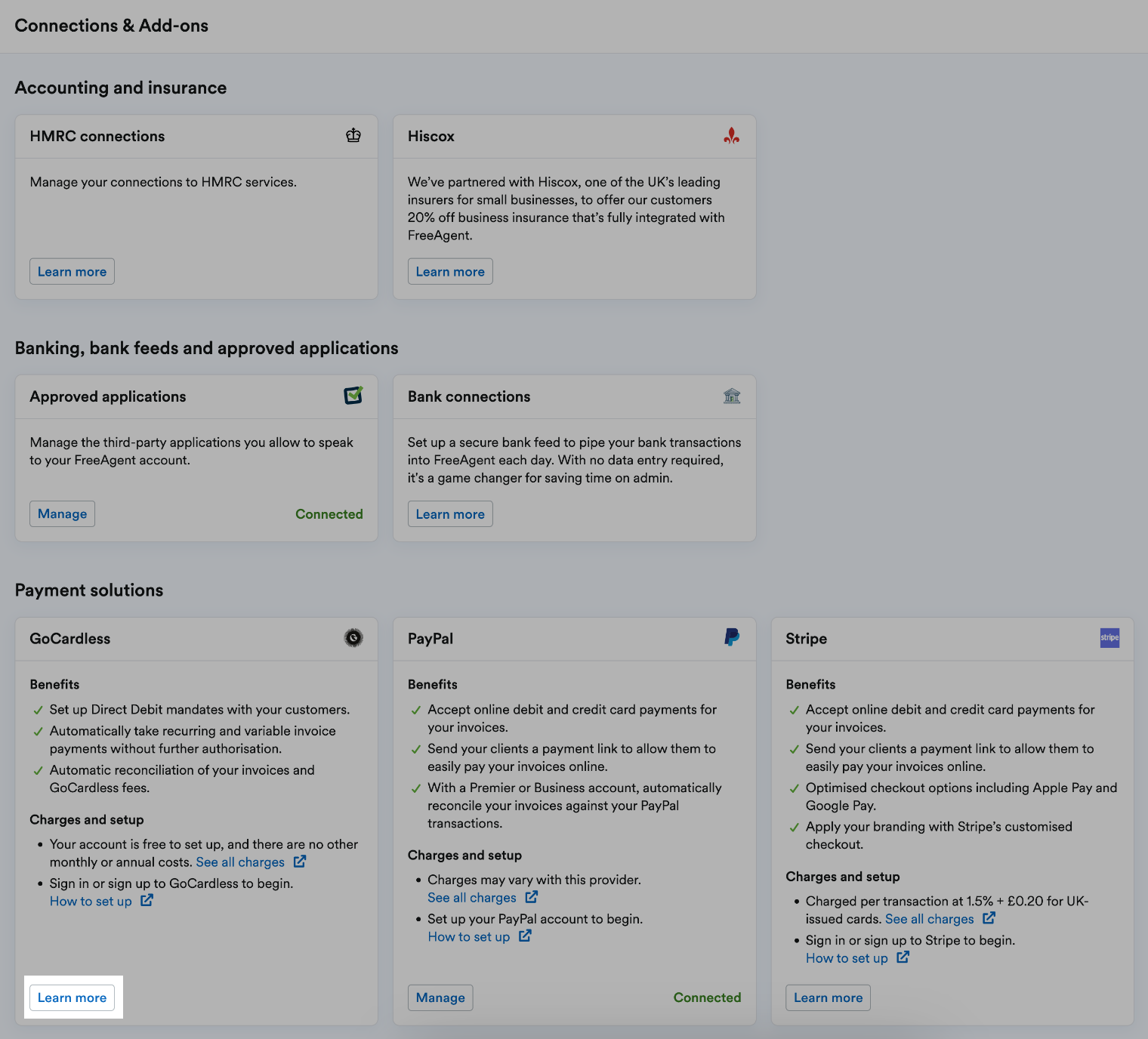 Set up a GoCardless integration – FreeAgent