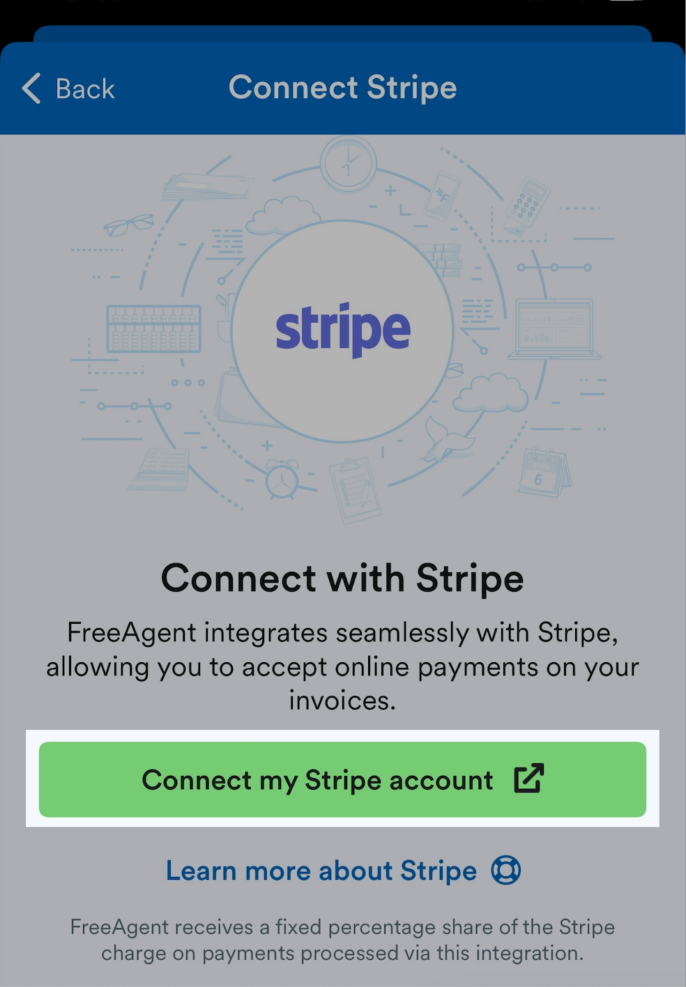 Connecting to Stripe on mobile – FreeAgent
