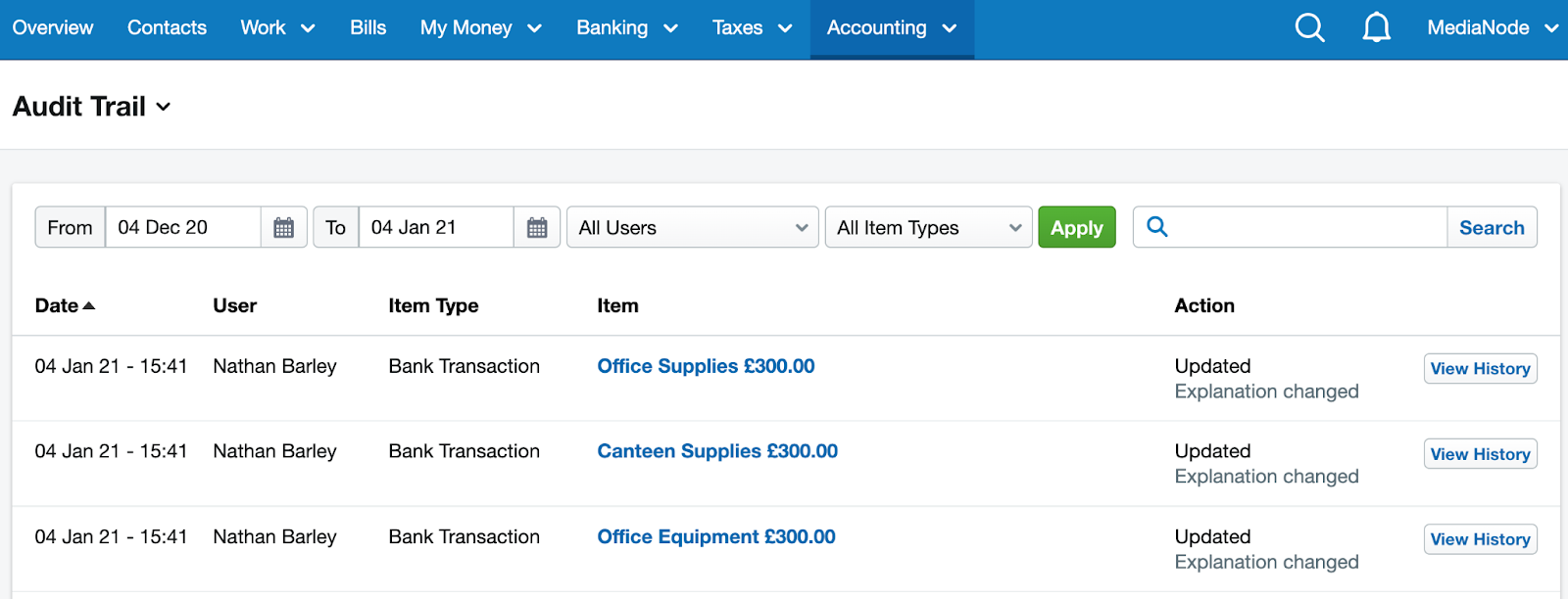 How to edit a bank transaction explanation – FreeAgent