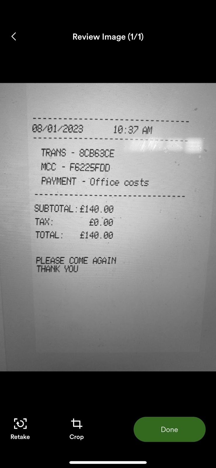 Capture a receipt using Smart Capture on mobile – FreeAgent