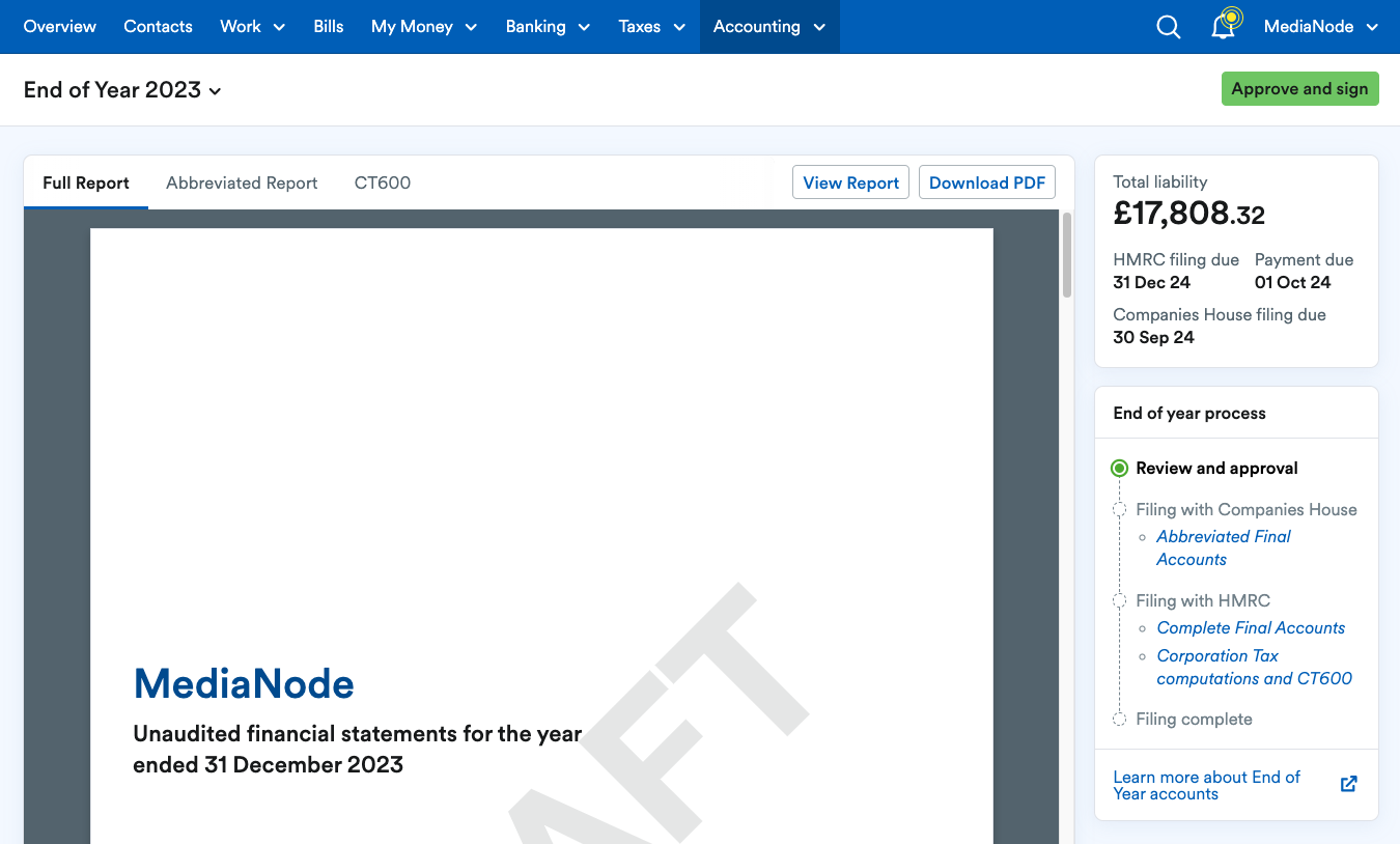 File Final Accounts and Corporation Tax returns through FreeAgent ...
