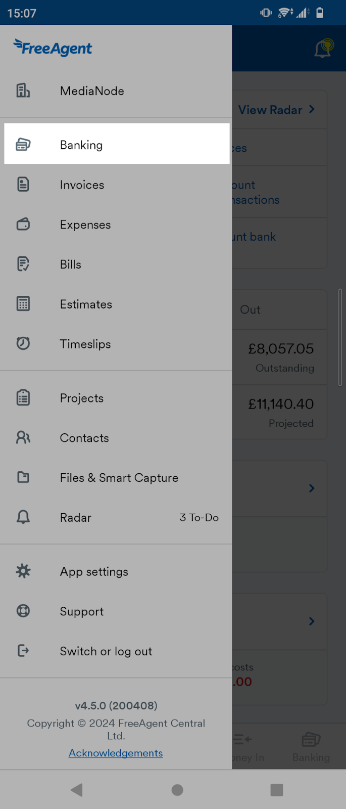 Mark an invoice as paid on mobile – FreeAgent