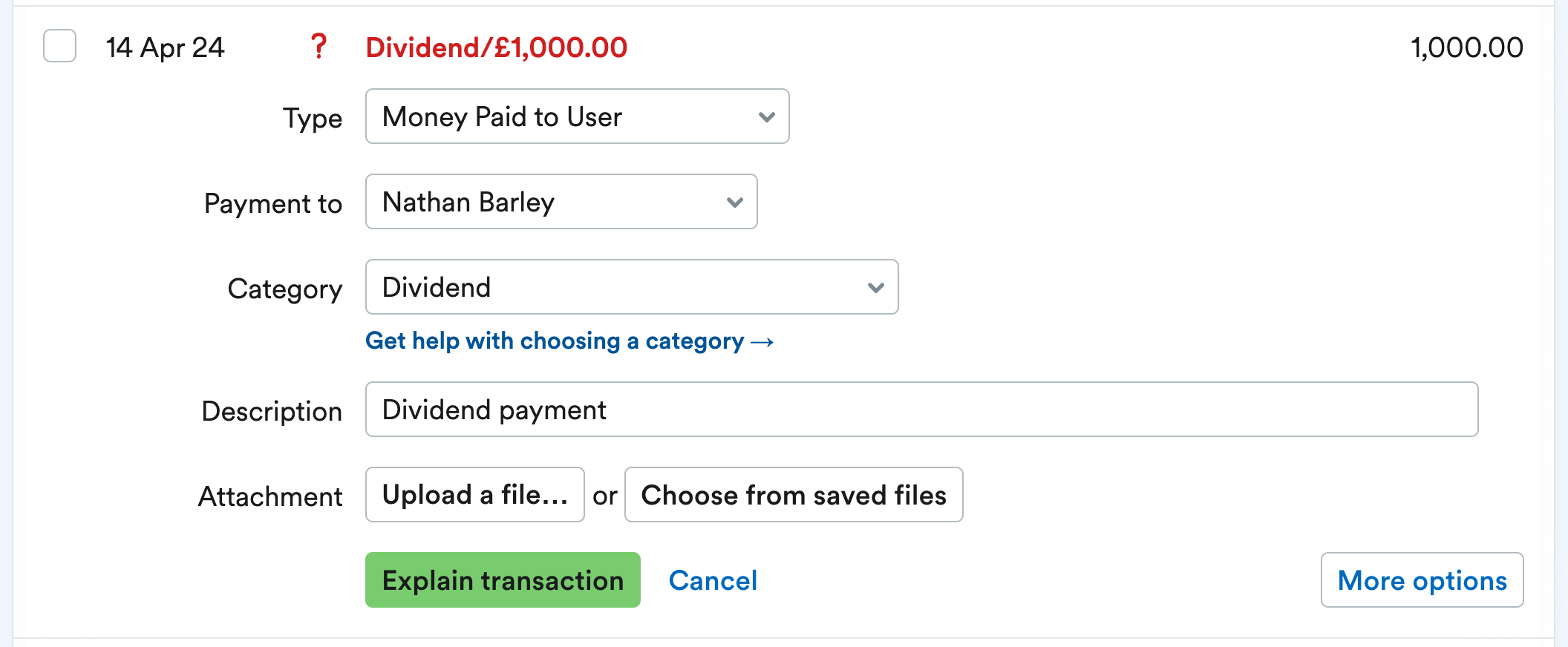 Record a dividend by creating journal entries – FreeAgent