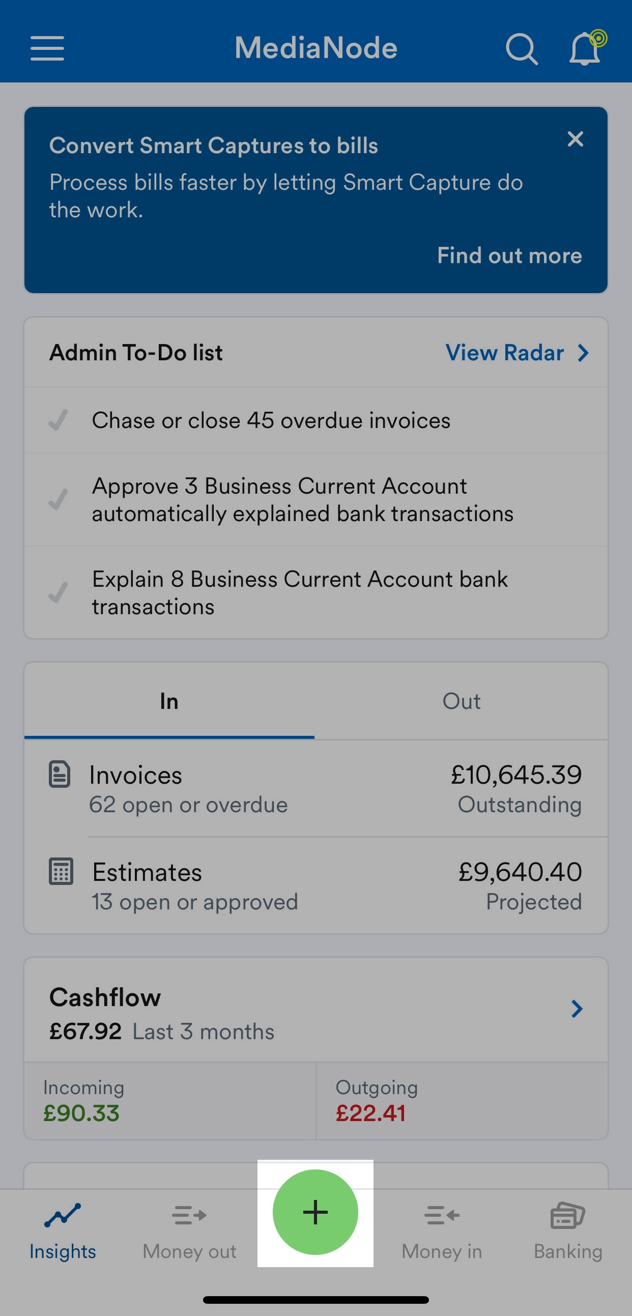 Capture a receipt using Smart Capture on mobile – FreeAgent