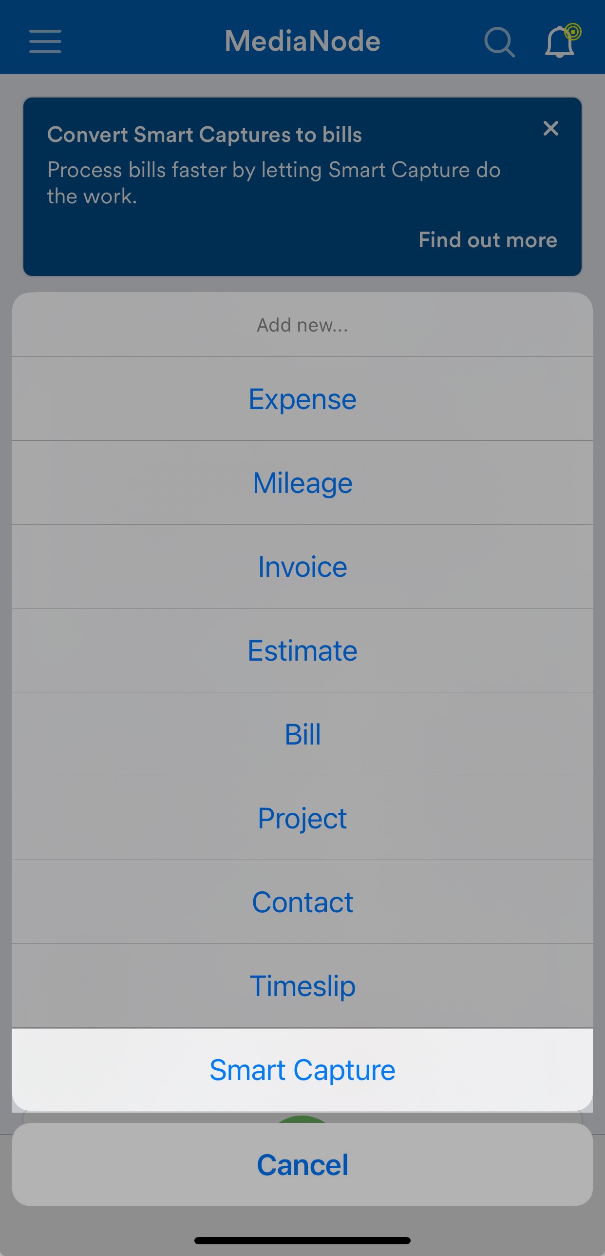 Capture a receipt using Smart Capture on mobile – FreeAgent