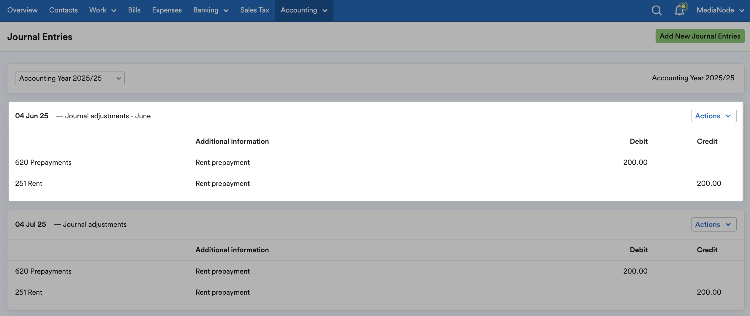 Copy or reverse journal entries – FreeAgent