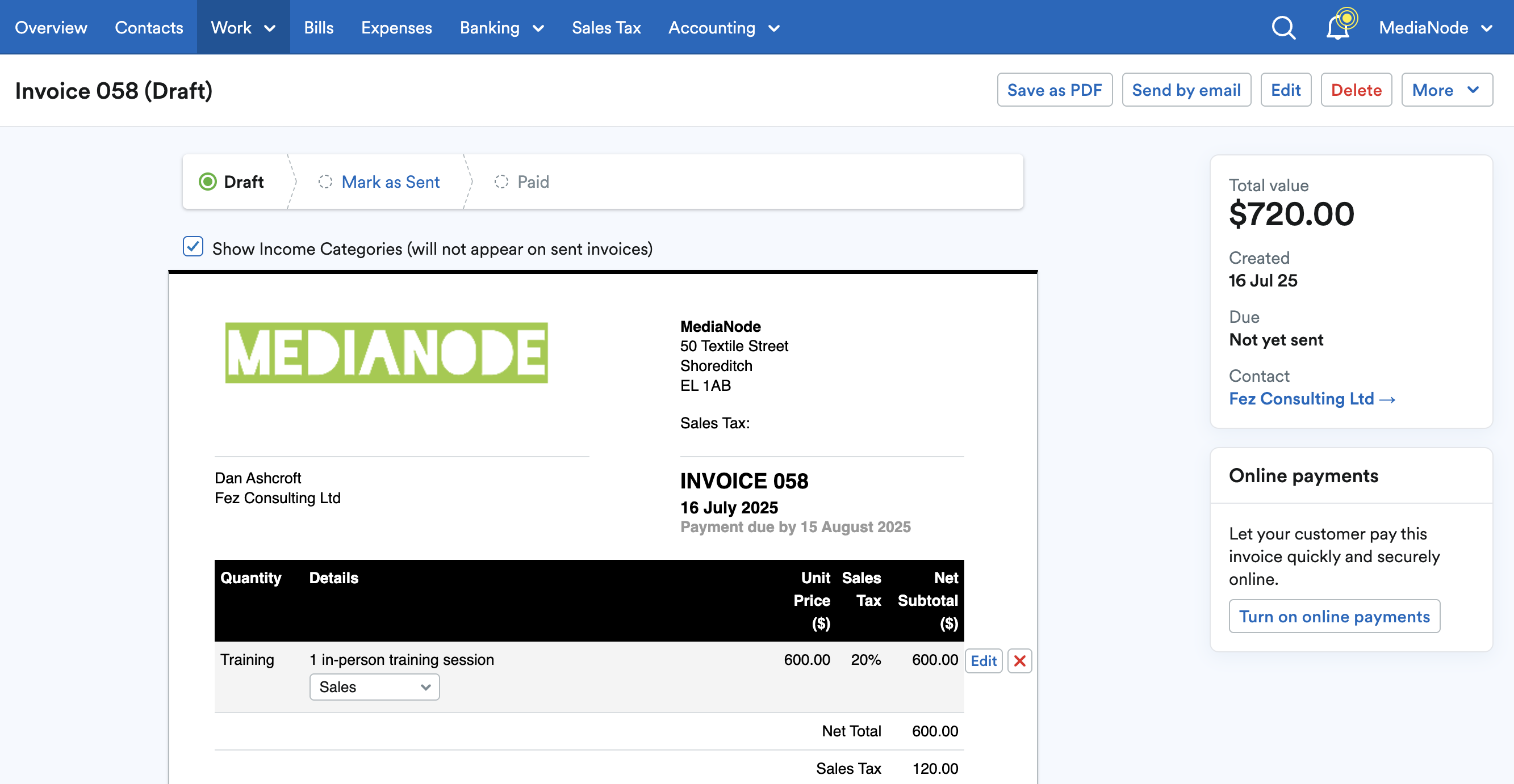 Convert an estimate into an invoice – FreeAgent