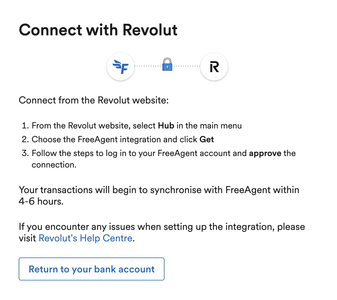 Set up a bank feed integration with Revolut – FreeAgent