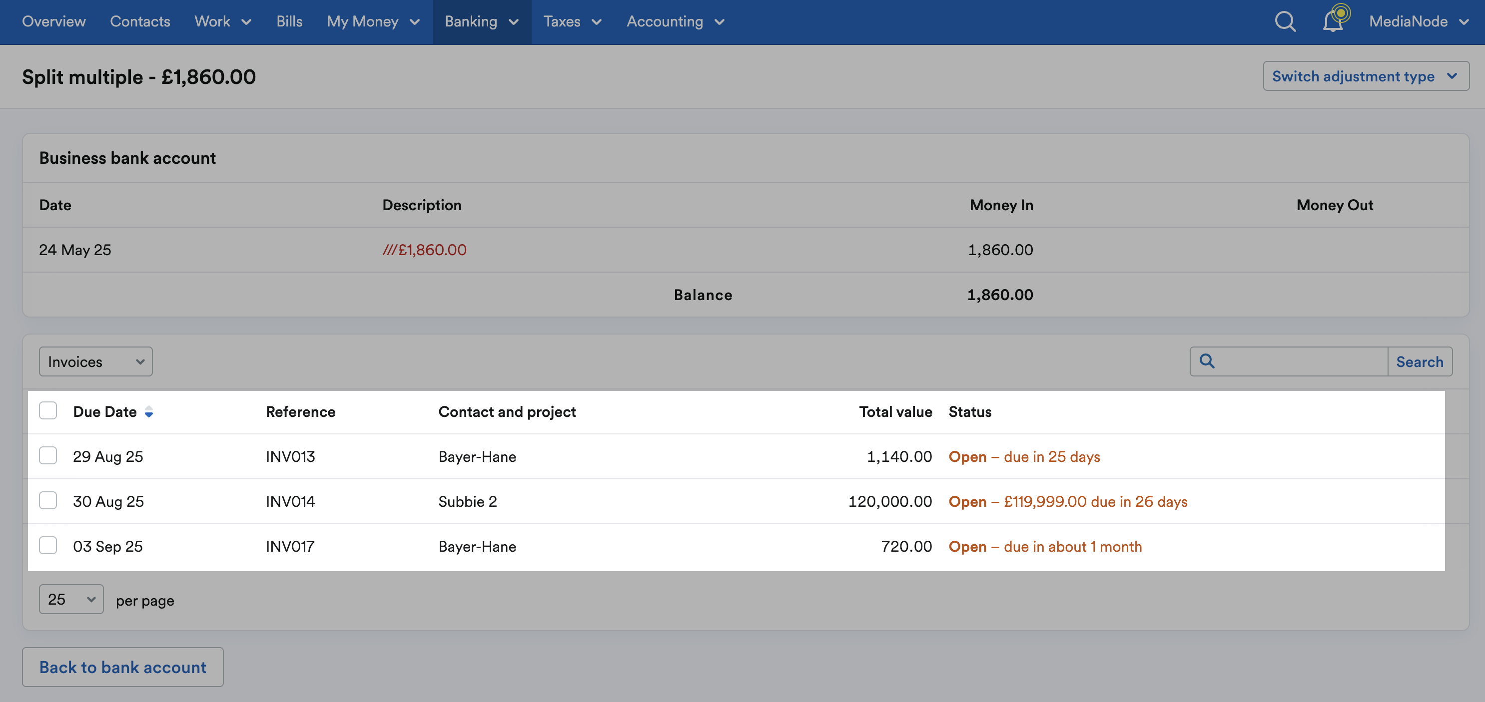 Pay off multiple invoices with one payment – FreeAgent
