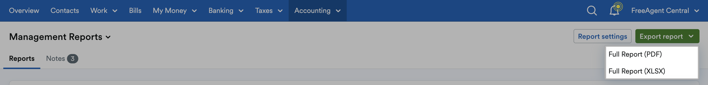 Management Reports – FreeAgent