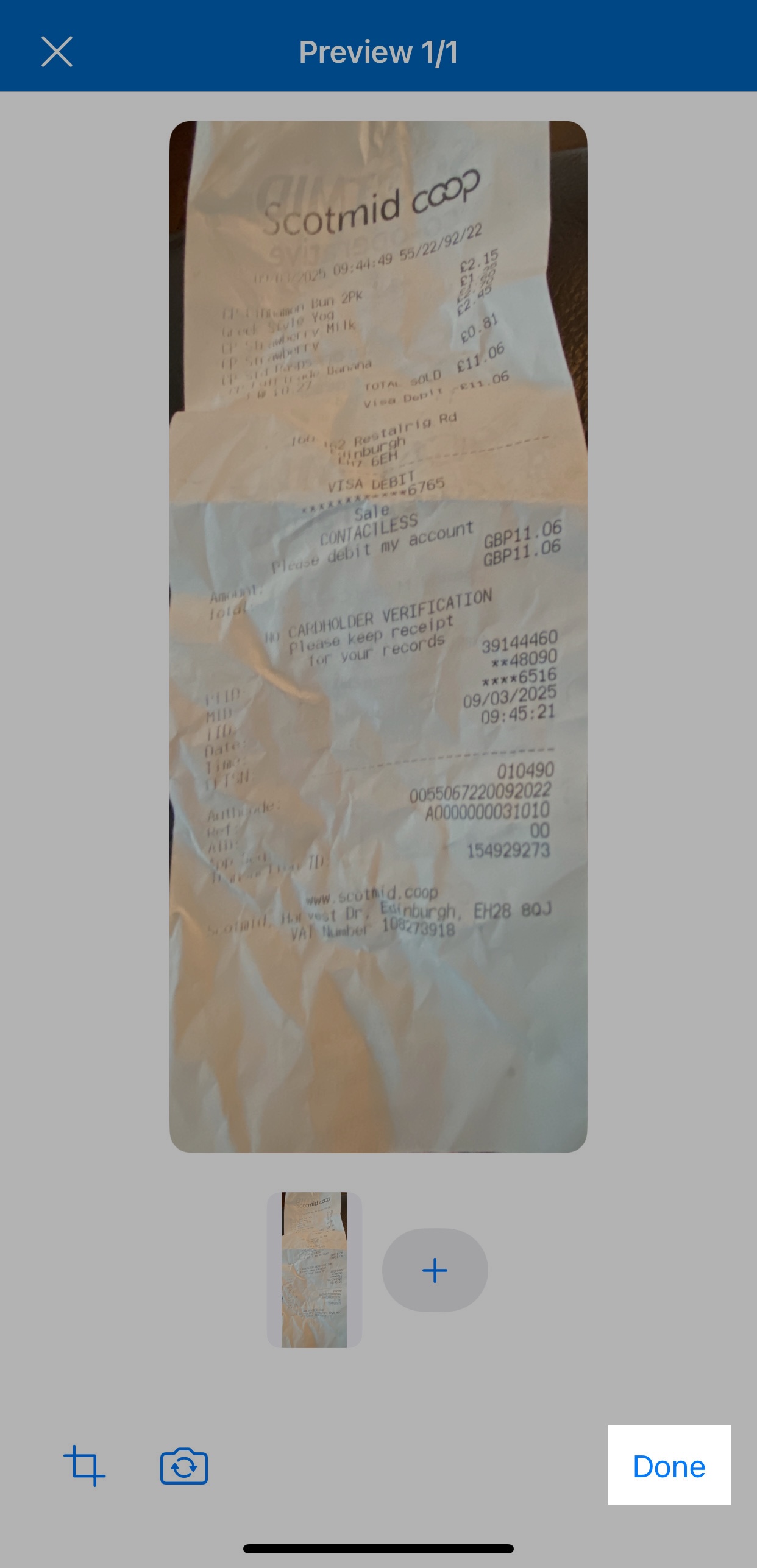 Capture a receipt using Smart Capture on mobile – FreeAgent