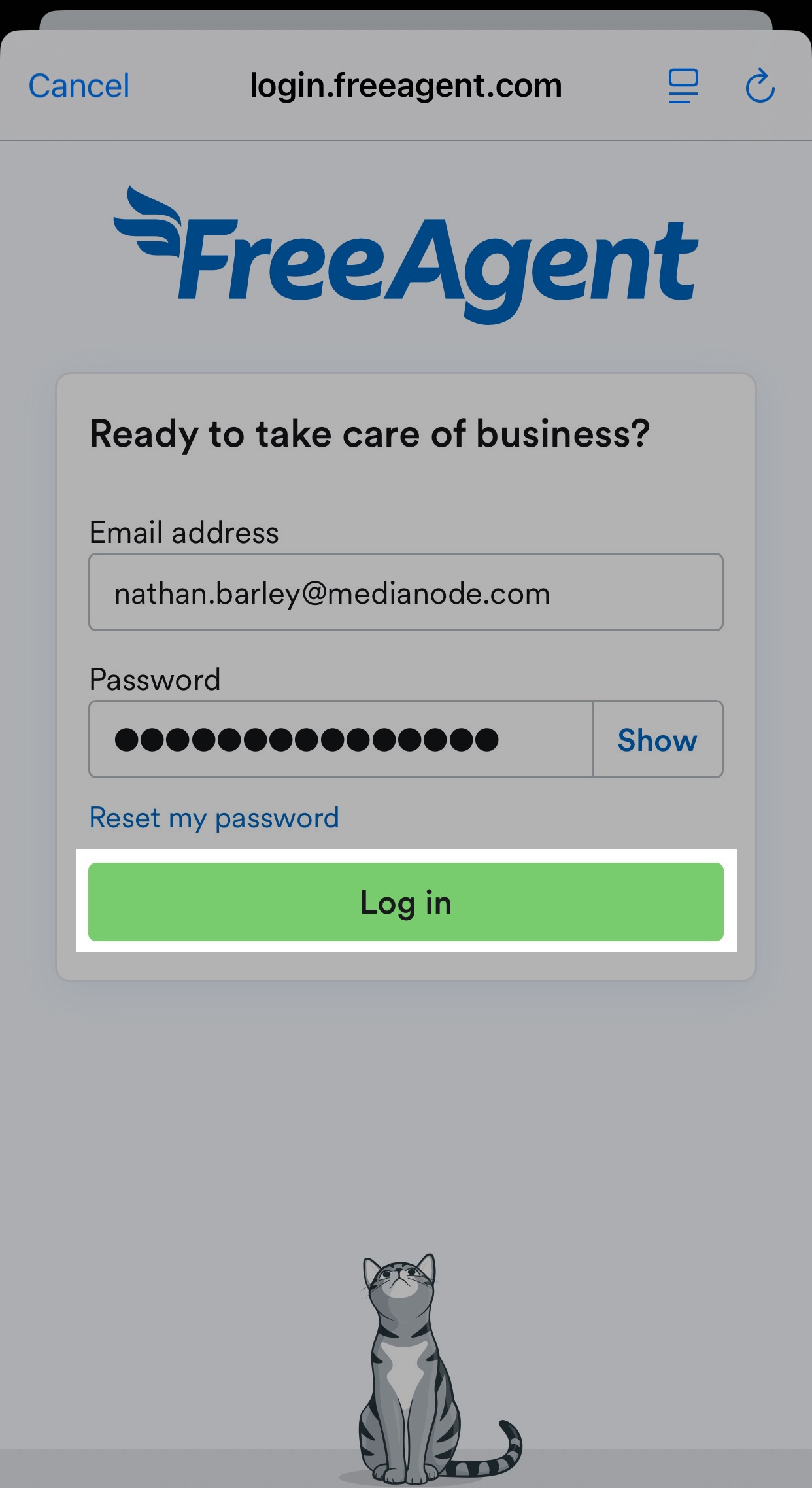 Log in to the FreeAgent mobile app with your FreeAgent login details ...
