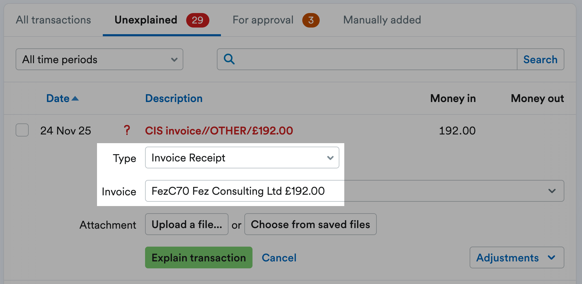 Deal with Construction Industry Scheme (CIS) invoices that are ...