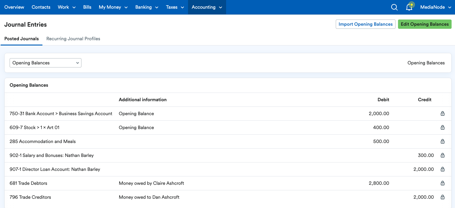 An introduction to opening balances – FreeAgent