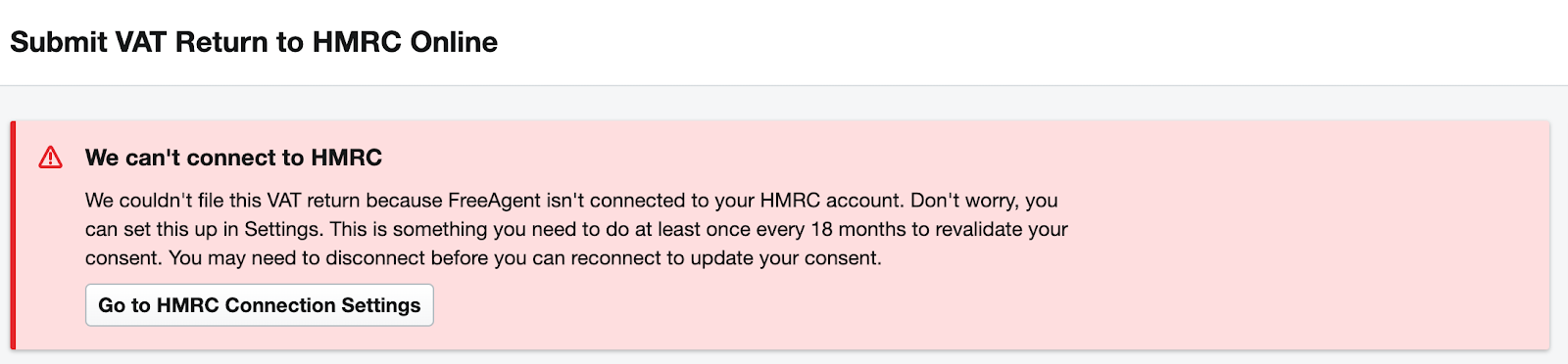 Reconnect to HMRC for Making Tax Digital for VAT – FreeAgent