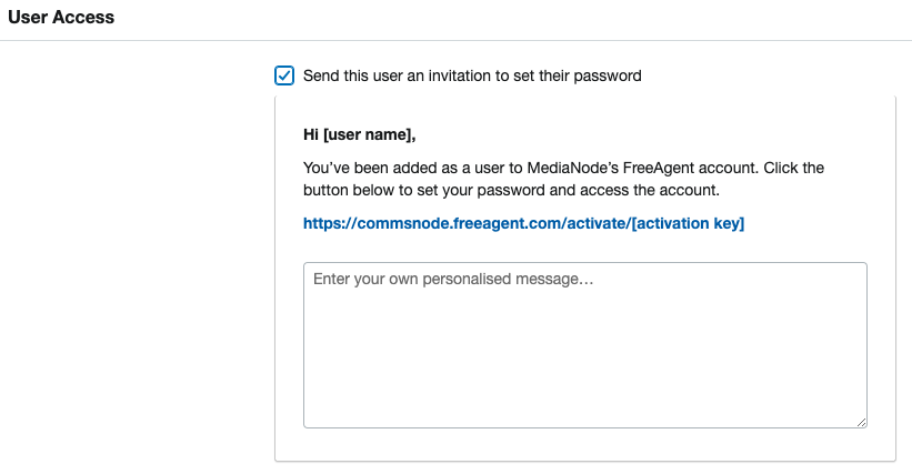 Add a new user to your FreeAgent account – FreeAgent