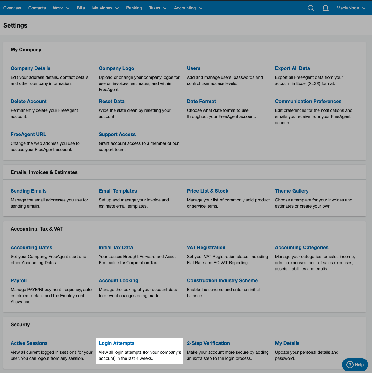 Login attempts – FreeAgent