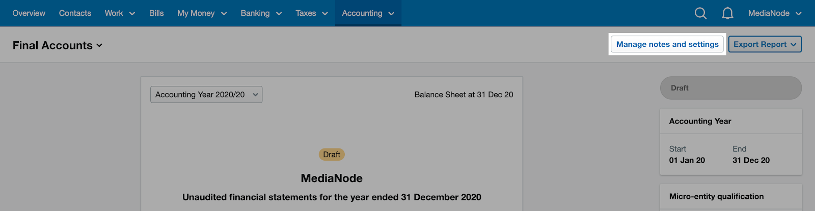 The Final Accounts report for micro-entities – FreeAgent