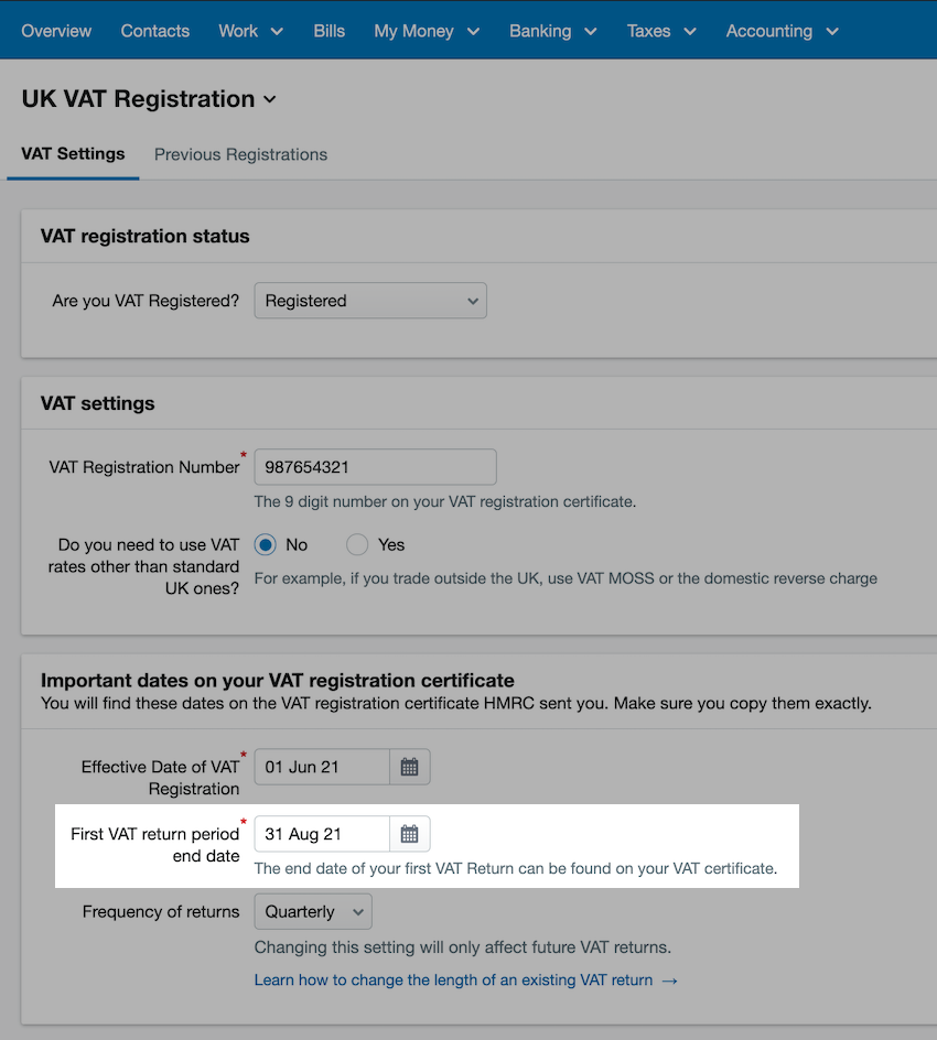 Update your VAT registration settings when you re-register your ...