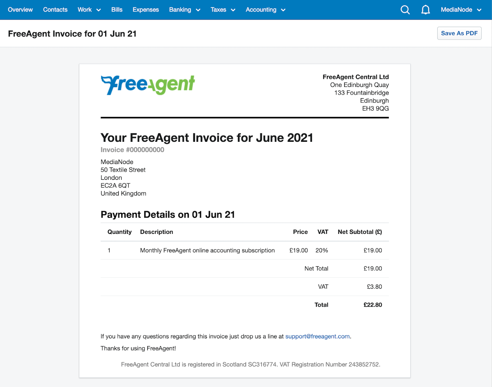 Access your FreeAgent subscription invoices – FreeAgent