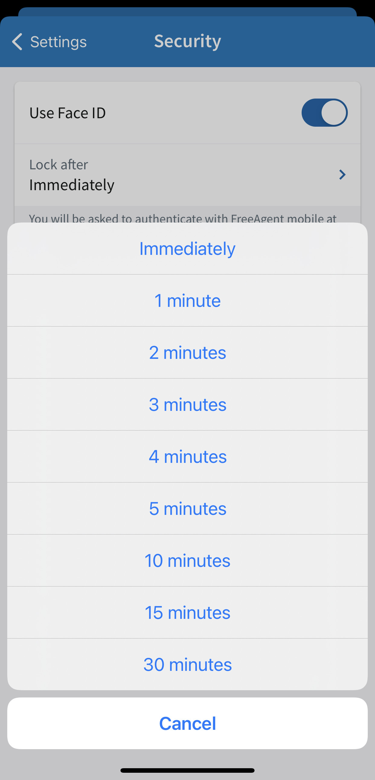 Log in to the FreeAgent mobile app on an iOS device using Touch ID or ...