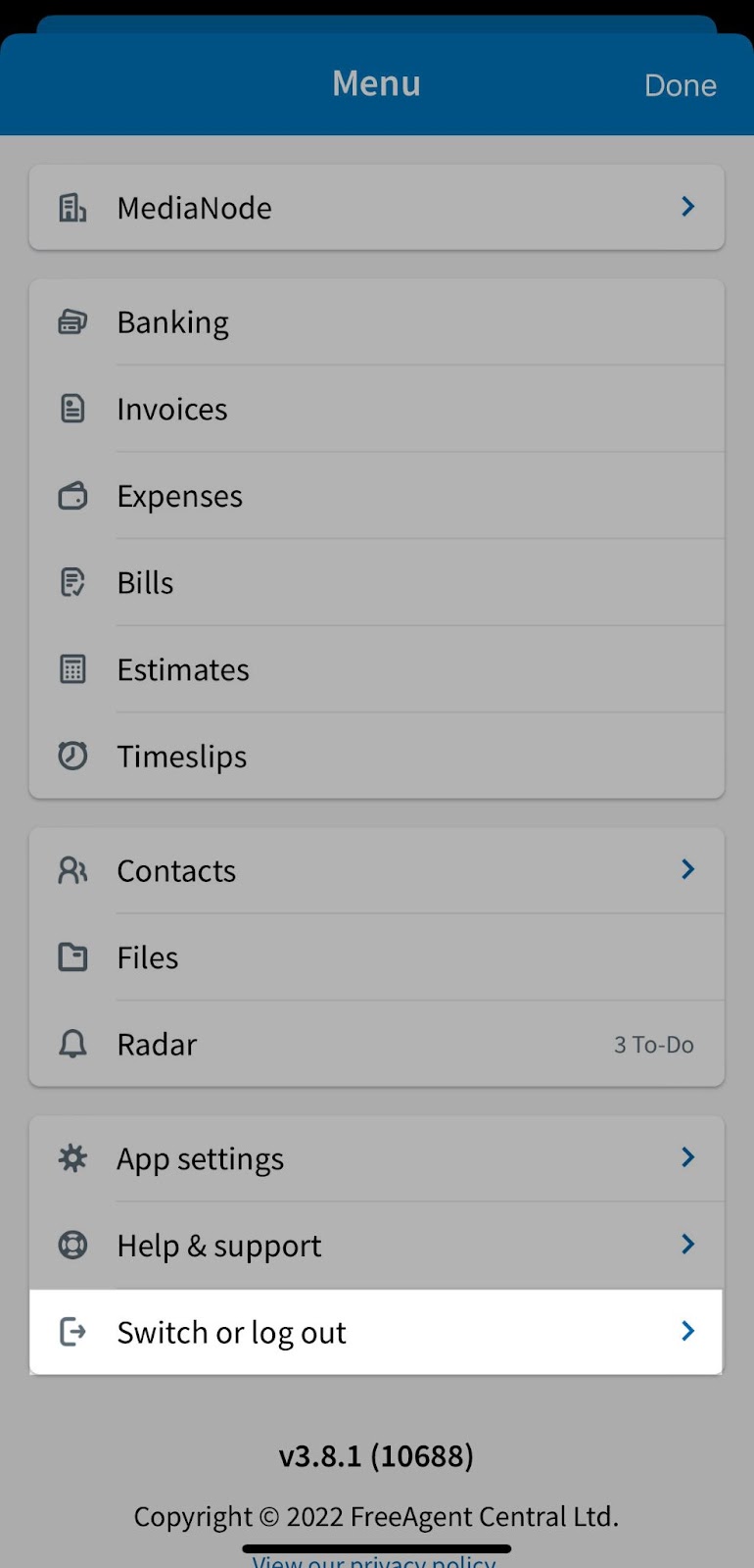 Switch between FreeAgent accounts in the FreeAgent mobile app – FreeAgent