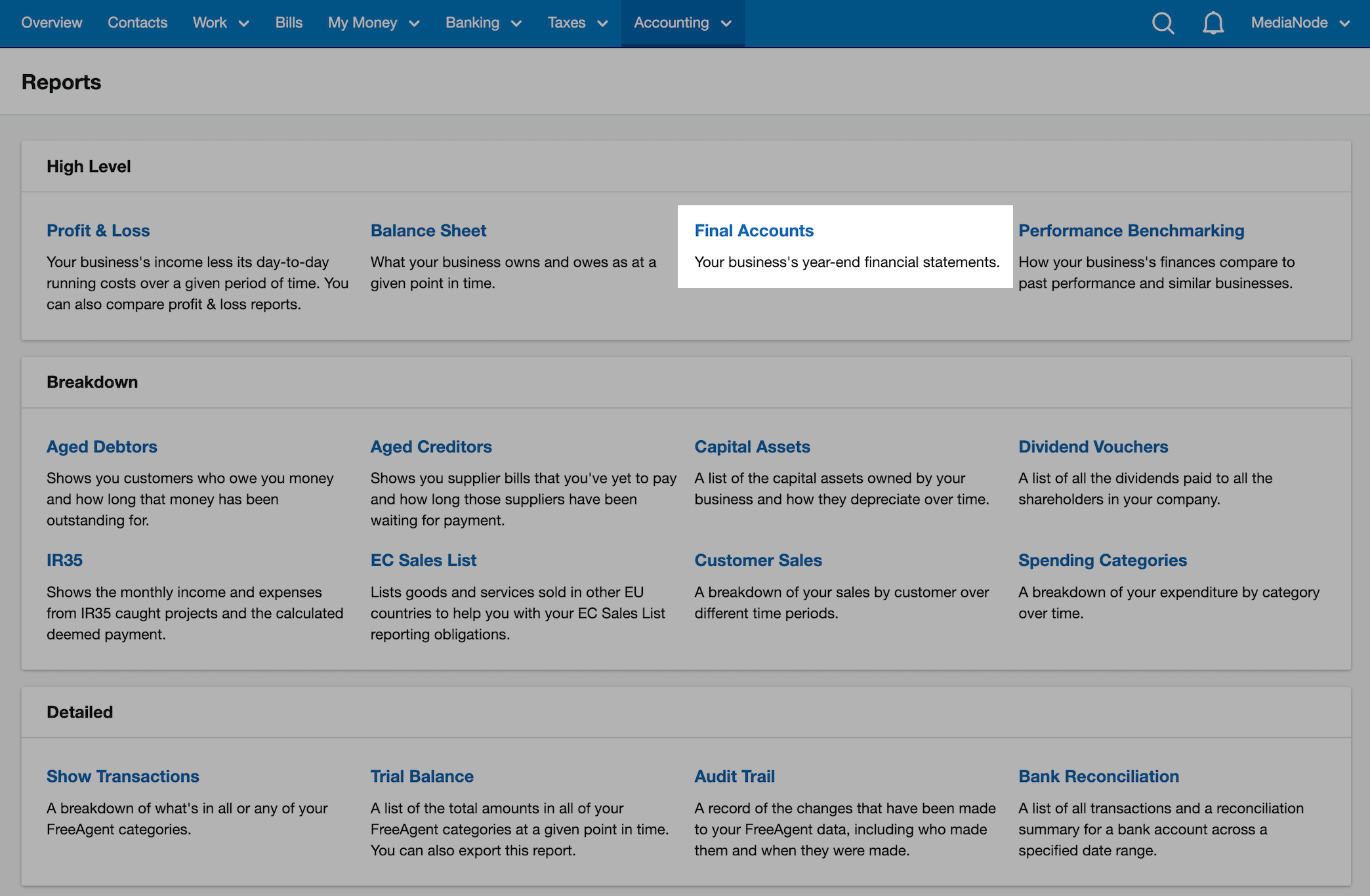 The Final Accounts report for micro-entities – FreeAgent