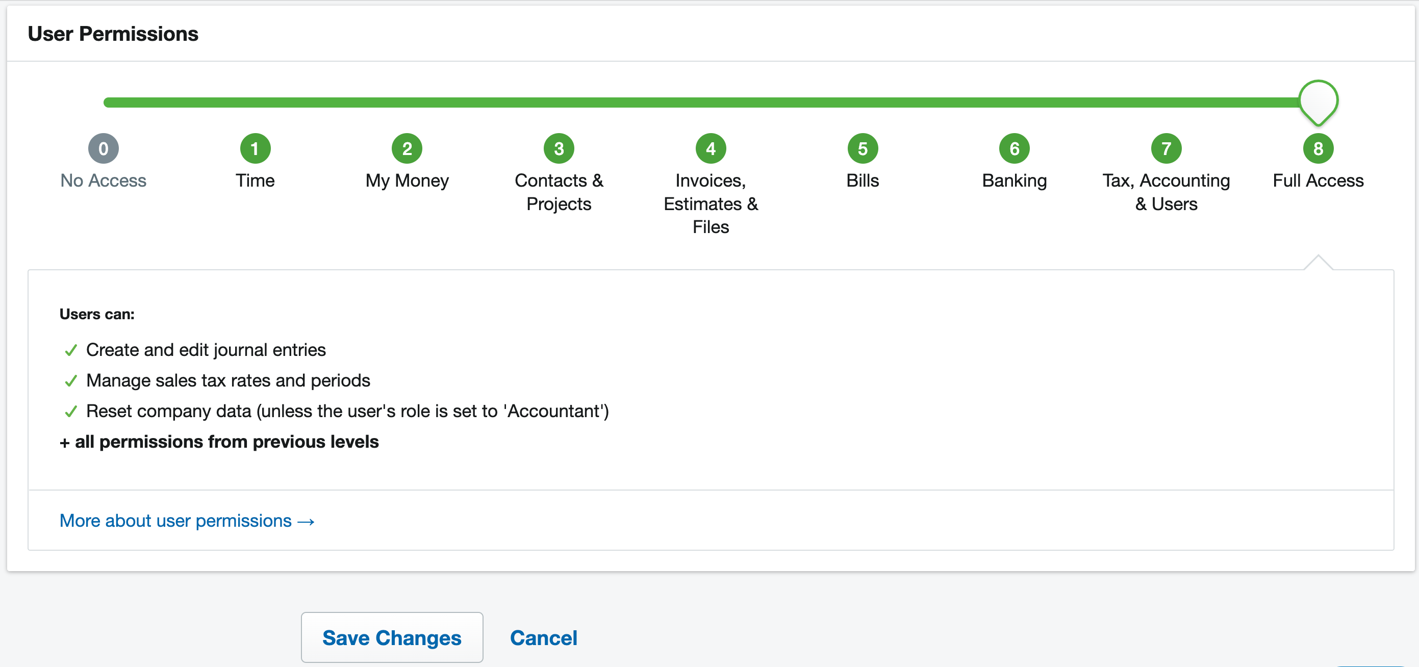 User access levels in FreeAgent – FreeAgent