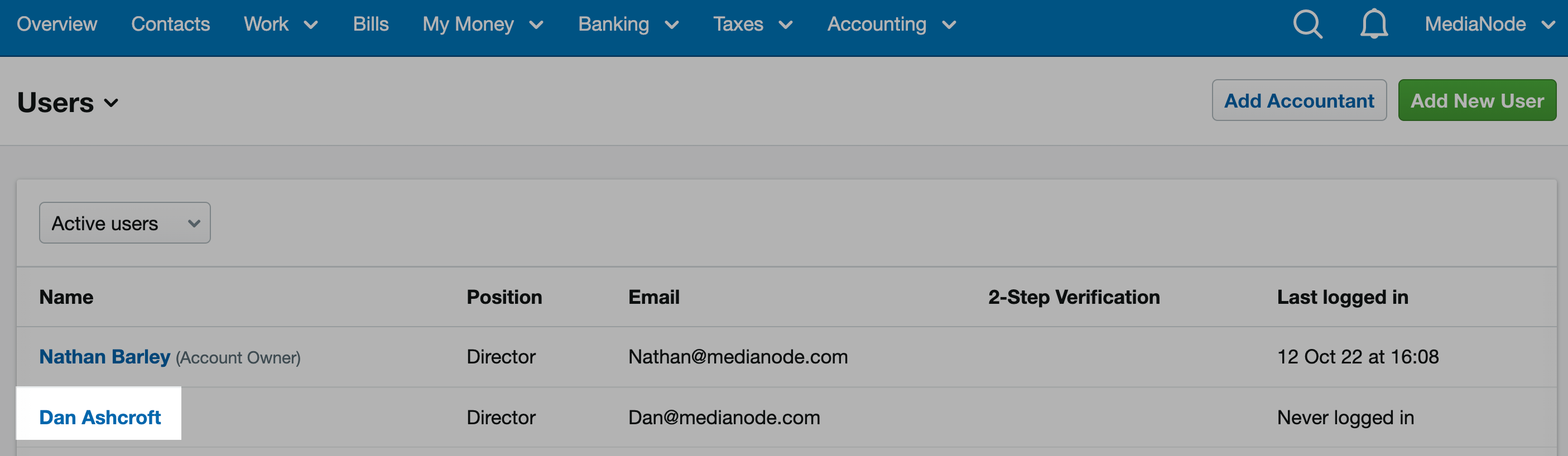 User access levels in FreeAgent – FreeAgent