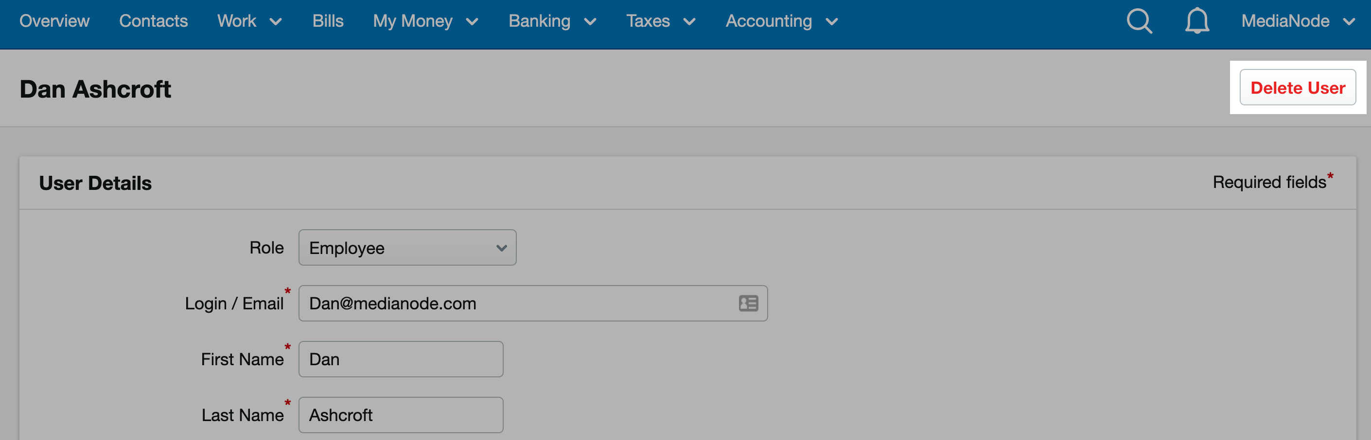 Delete a user – FreeAgent